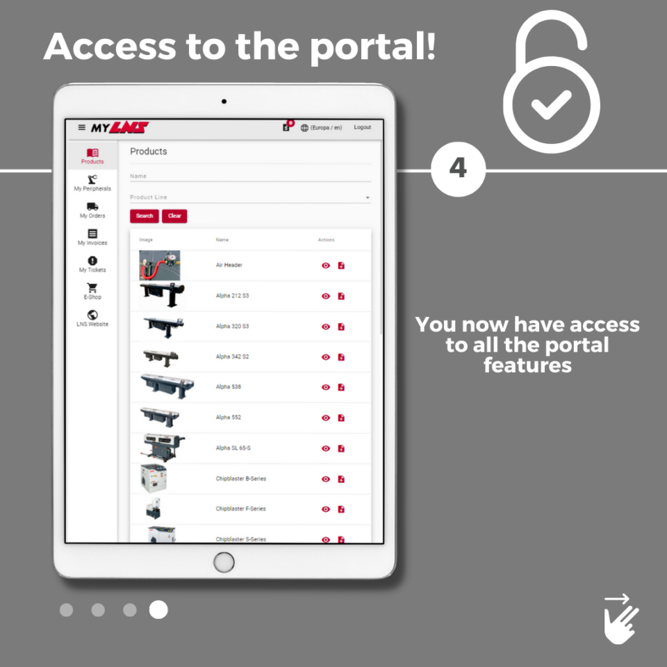 How to use MyLNS - LNS Group - One-Stop-Shop for Machine-Tool Peripherals